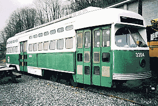 Boston PCC Trolley 3204 – Trolley Museum of New York